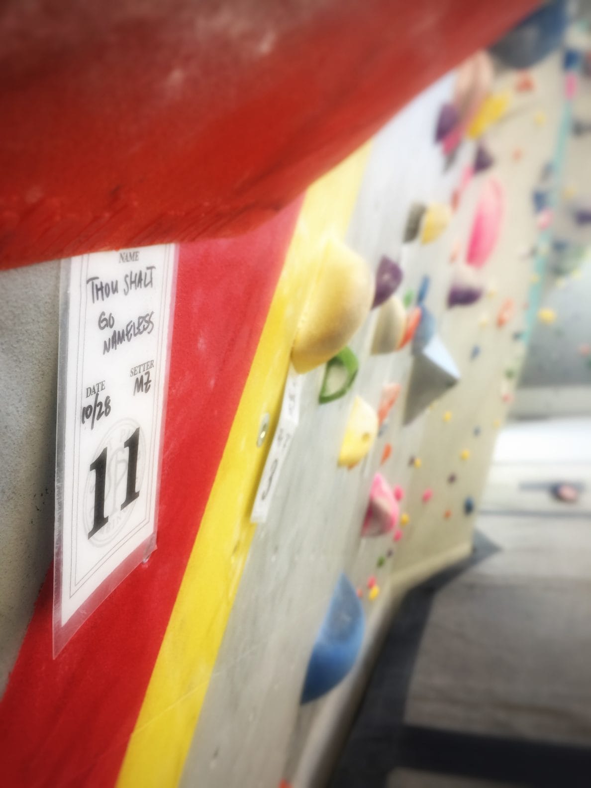 Giant Numbers in the Bouldering Area - Salt Pump Climbing Co.