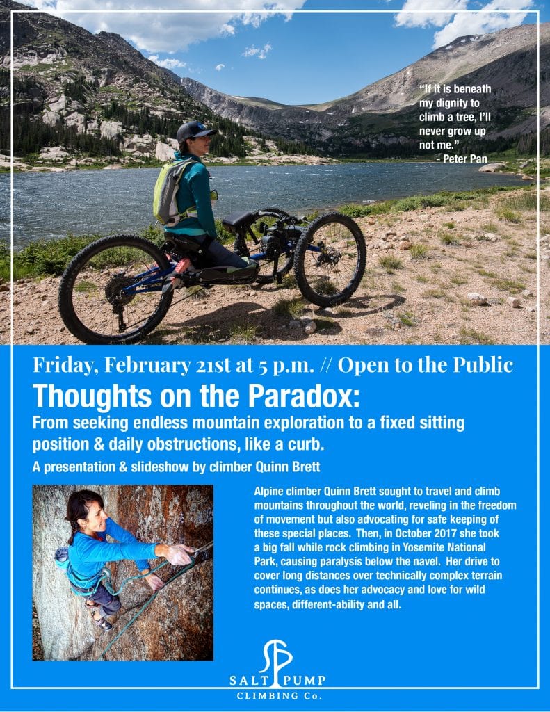 Quinn Brett comes to Salt Pump! - Salt Pump Climbing Co.